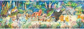 DJECO Panoramatické puzzle Lesní zvířátka / 200 dílků / 97x33 cm
