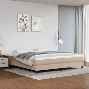 vidaXL Box spring postel cappuccino 200 x 200 cm umělá kůže