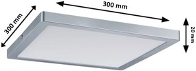 Paulmann 70936 Atria, stropní LED svítidlo, 20W LED 4000K, matný chrom, 30x30cm