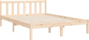 vidaXL Rám postele s čelem 120 x 200 cm masivní dřevo [3192096] Barva: Černá