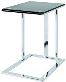 Mørtens furniture Konferenční stolek Jermaine, 58 cm, černá / chrom