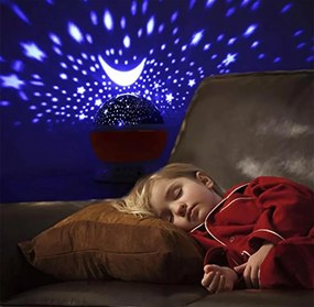 HJ LED projektor hvězdné oblohy do zásuvky / na baterie, noční světýlko