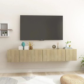 vidaXL Marketos Závěsné TV skříňky 3 ks dub sonoma 60x30x30 cm