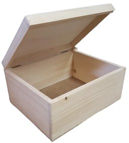 Dřevěný box s víkem 40x30x12,5 cm