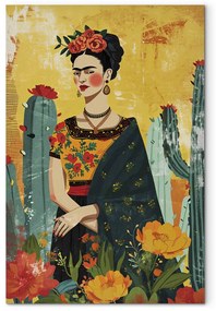 Obraz Frida Kahlo - An Artistic Representation of the Artist With Cacti