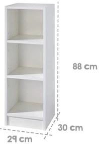 Bílá dětská knihovna 29x88 cm Maren – Roba