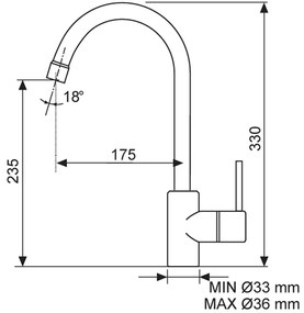 Dřezová baterie Sinks MIX 35 Metalblack
