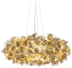 Slamp Clizia Mama Non Mama large gold, designové svítidlo s čirým kabelem, 4x12W E27, prům. 78cm