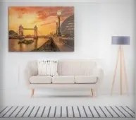 Malvis ® Obraz londýnský Tower Bridge Velikost: 90x60 cm