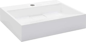 Umyvadlo 50 x 38 x 13 cm minerální/mramorový kompozit bílé 144063