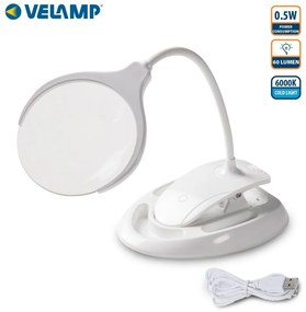 VELAMP LE008 Stolní lampa s osvětlením a lupou