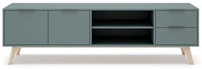 TV stolek šedozelený 180x53x40 cm Pisco – Marckeric