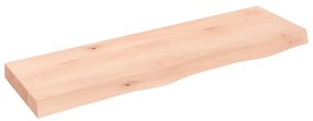 Petromila Nástěnná police 100x30x(2-6) cm neošetřené masivní dubové dřevo