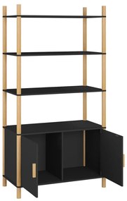 Skříň highboard černá 80x40x153 cm kompozitní dřevo