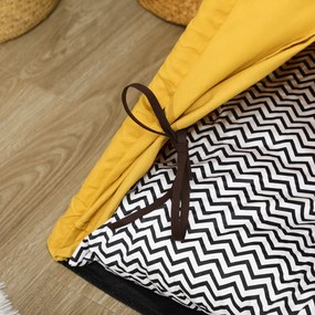 PawHut Tipi Stan pro Domácí Zvířata, Stan pro Kočky s Vyměnitelným a Pratelným Polštářem, Kočičí Dům s Protiskluzovým Spodkem, Hračková Kulička, pro …
