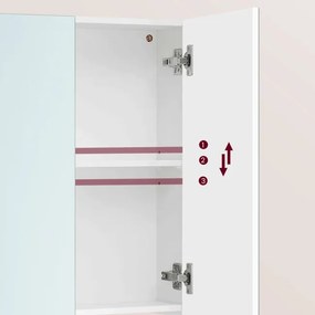 Zrcadlová skříňka bílá AZR-E1132 WT