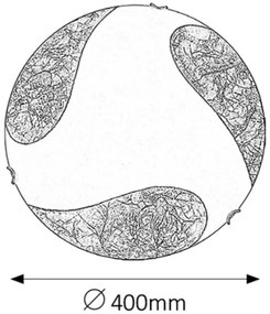 Rabalux 1942 - Stropní svítidlo ART GOLD 2xE27/60W/230V