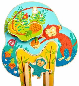 Lucy & Leo Mazané opičky - dřevěná nástěnná hračka