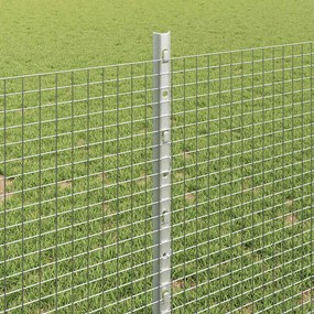 Svařovaná drátěná plotovina s tyčkami 10 x 0,8 m Stříbrná 3336322