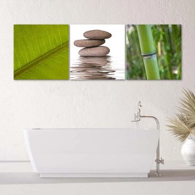 Gario Sada obrazů na plátně Zenová relaxační zóna - 3 dílná Rozměry: 90 x 30 cm