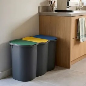 Belli e Forti UNICA černá / Sestava na tříděný odpad / plast / 80 l /