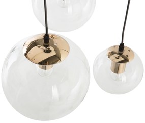 Závěsná skleněná lampa průhledná LADON Beliani