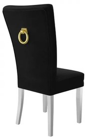 Čalouněná jídelní židle ST67 + klepadlo, Barva:: černá, Barva: černá, Potah: Magic Velvet 2219