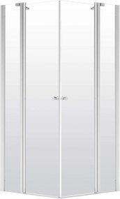 Deante Alpinia, čtvercový sprchový kout 80 (dveře) x 80 (dveře) cm, výška 195cm, 6mm čiré sklo s EasyClean, chromový profil, KGA_042P