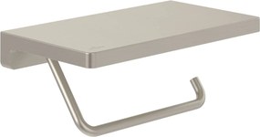 Villeroy & Boch Elements Striking - Držák toaletního papíru s poličkou, matný kartáčovaný nikl TVA15202300064