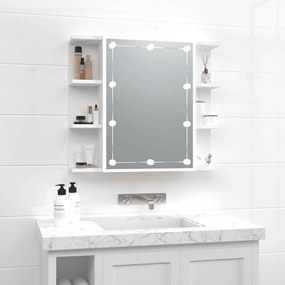Zrcadlová skříňka s LED bílá 70 x 16,5 x 60 cm