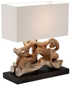 OnaDnes -20% Dřevěná stolní lampa Kave Home Comet