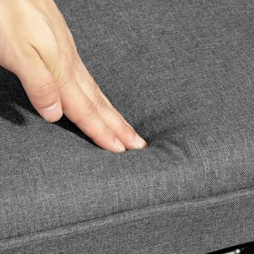 Houpací křeslo HOMCOM s taburetem pro zátěž do 130 kg Houpací křeslo Relaxační křeslo s područkami v lněném vzhledu pro příjemnou relaxaci | Aosom.de