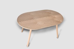 Vingo Oválný konferenční stolek s průřezy - 90 x 50 cm