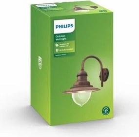 PH 01652/06/PN Raindrop SVÍTIDLO VENKOVNÍ NÁSTĚNNÉ E27 max. 60W, IP44, bronz - PHILIPS (915005693401)