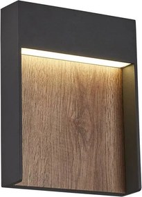 LA 1002953 FLATT Outdoor, nástěnné LED svítidlo, 3000K, IP65, antracitové/hnědé - BIG WHITE (SLV)