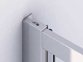 Sanswiss DIVERA D22S3 posuvné sprchové dveře 90 cm Profil: Aluchrom, Sklo: Bílé linky 88