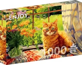 ENJOY Puzzle Kočička z venkovské kuchyně / 1000 dílků / od 14 let