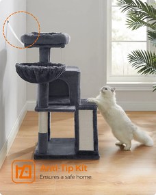 Feandrea škrabací sloup se škrabací deskou 96 cm tmavě šedý