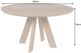 Kulatý jídelní stůl Eglantine 140 cm hnědé mango