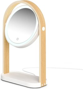 Kosmetické zrcadlo s dřevěným rámem (zvětšení 10x) 12x38 cm Bellwood – Umbra