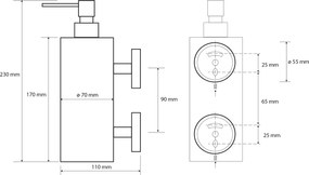 Sapho, X-ROUND dávkovač mýdla 550ml, chrom, XR102