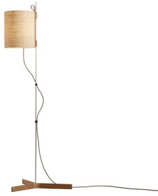 Magnetická stojací lampa, Ø 25 cm, saguran, přírodní dub