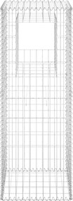 Gabionový sloupek 50 x 50 x 140 cm železo 151270