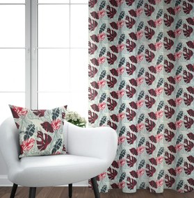 Ervi dekorační závěs - Monstera bordo