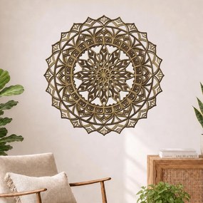 dřevo života 3 vrstvá mandala INTUICE Zvolte rozměr šxv (cm): 80x80, Zvolte barvu dekoru: Dub zlatý-Ořech-Dub zlatý
