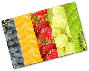 Wallmuralia Kuchyňská deska velká skleněná Barevné ovoce 80x52 cm