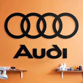 DUBLEZ | Dřevěné logo a nápis na zeď - Audi