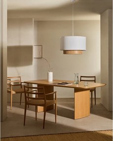 Bílé/v přírodní barvě látkové stínidlo ø 60 cm Erna – Kave Home