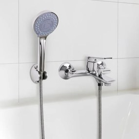 Erga Natali, nástěnná vanová baterie s ruční sprchovou soupravou, chromová, ERG-YKA-BW.NATALI-CHR