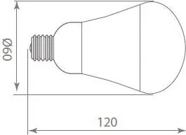 MAX LED LED žárovka E27 A60 12 SMD 5,5W, teplá bílá